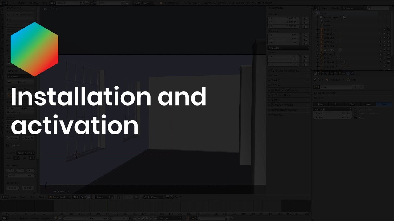Installation and basic usage of BlenderKit addon in Blender 2 79