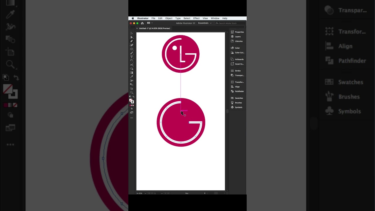 LG #logoshorts #vectorillustrator #logodesignillustratortutorial