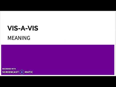 VIS-A-VIS meaning with example (easy)