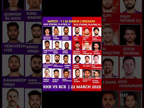 22 march Fast match kkr vs rcb #rcb #kkr #viratkohli #rinkusingh #ipl2025 #ytviral #shorts