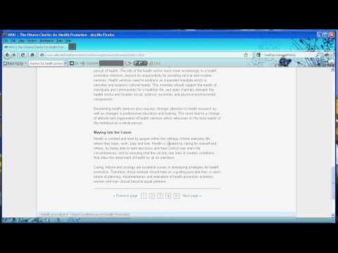 Charters of Health Promotion 1