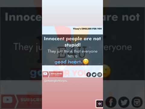 innocent people are not stupid!!