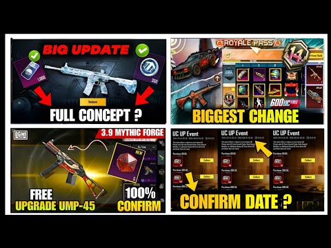 3.9 UPDATE 😱 BGMI NEXT MYTHIC FORGE UPGRADE GUN ? / M4 GLACIER CONCEPT & DATE / NEXT UC UP & A14 RP