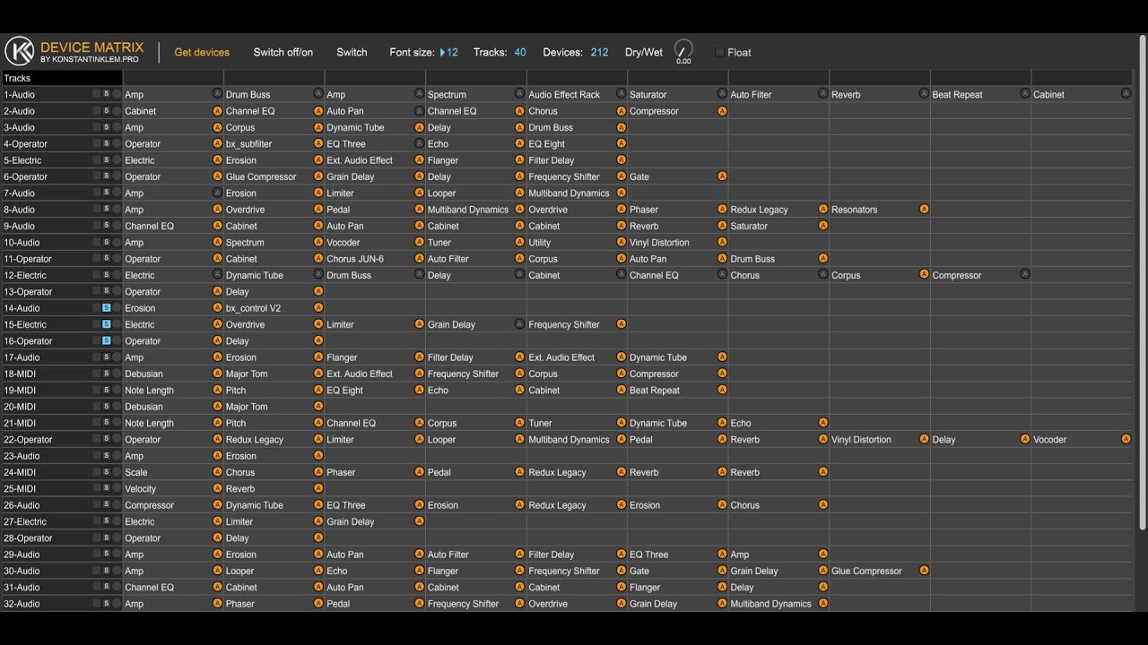 Max for Live - Device Matrix in 1 minute