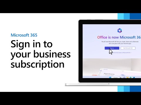 Sign in to your Microsoft 365 business subscription