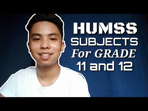 HUMSS SUBJECTS FOR GRADE 11 AND 12