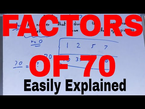 Factor of 70|How to find factor of 70|Find all factors of 70|Find factor pairs for 70|70 factors