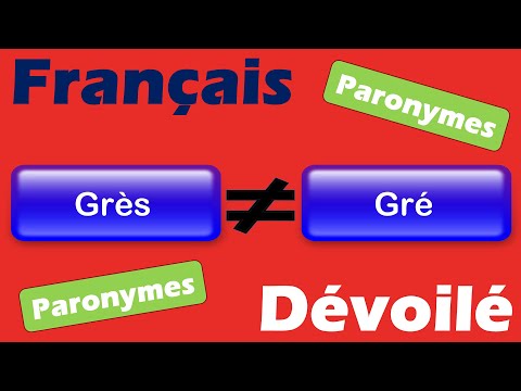 Grès et Gré (Paronymes)