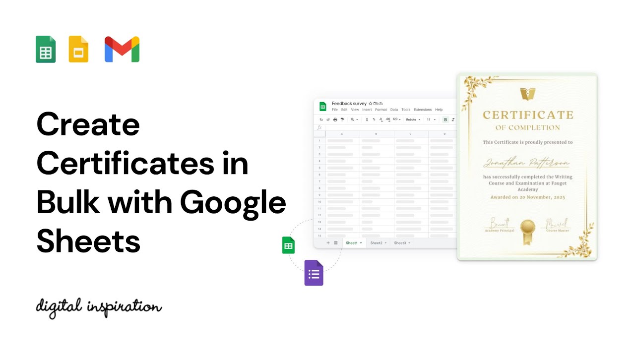 Create Certificates with Google Sheets