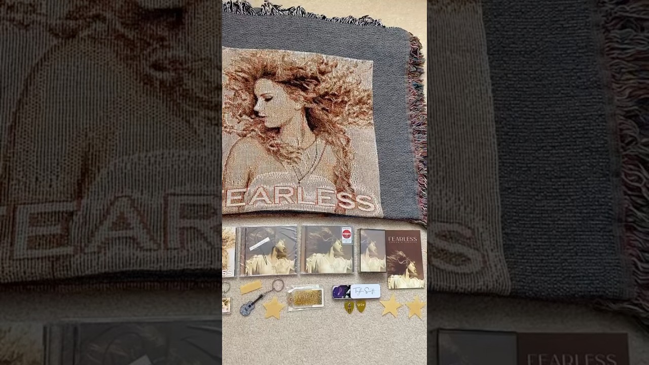 all my fearless era merch! #taylorswift #taylorswiftmerch #taylorswiftcollection #fearlesstv