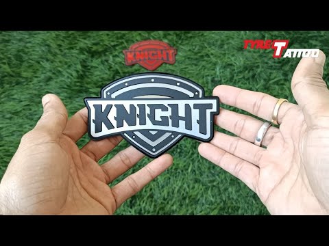 Knight Emblem in Silver Black Color