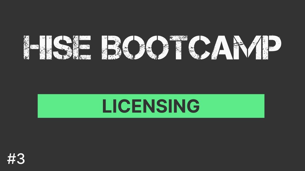 HISE Bootcamp - Licensing | Full Course, making VST plugins, no-code required