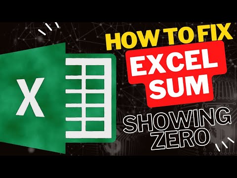 How to Fix Excel SUM Formula Showing Zero