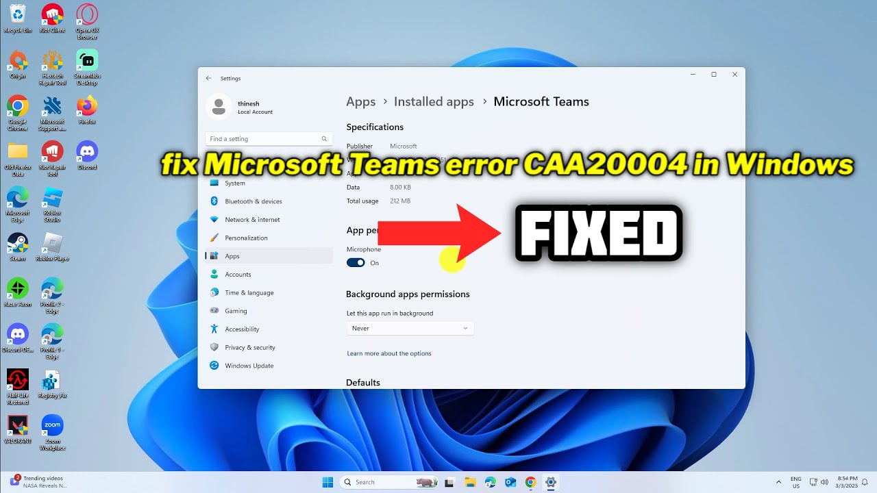 (FIXED) Microsoft Teams error CAA20004 in Windows