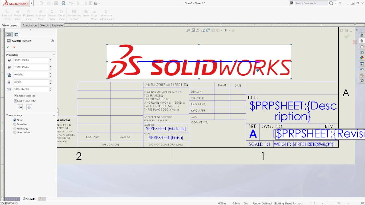 SOLIDWORKS Tech Tip - Sheet Format vs Drawing Sheet