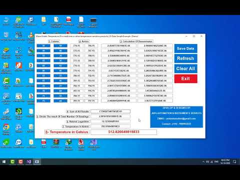 MKT VALLUE CALCULATION in C#, MKT in C#, Mean Kinetic Temperature in c#