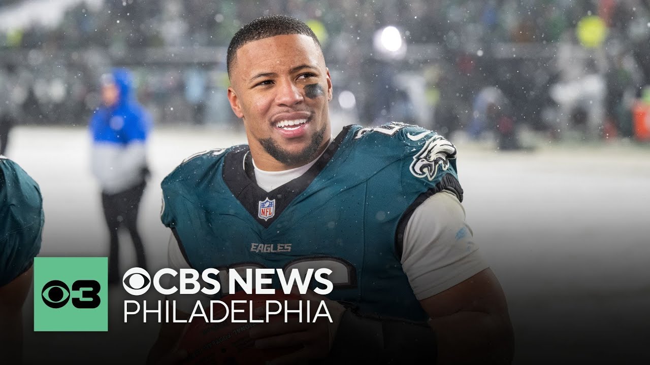 Philadelphia Eagles Saquon Barkley, DeVonta Smith discuss playing in snow against Rams