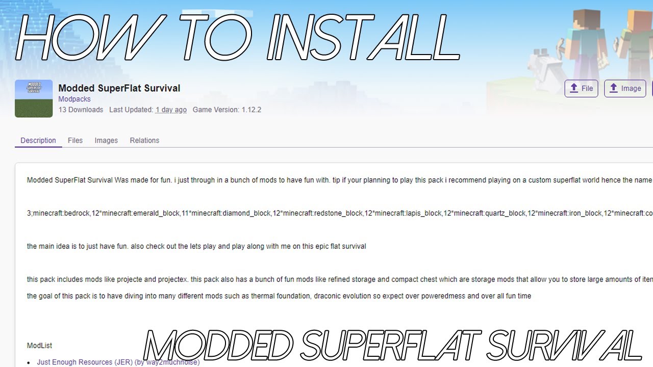 How to install Modded Superflat Survival