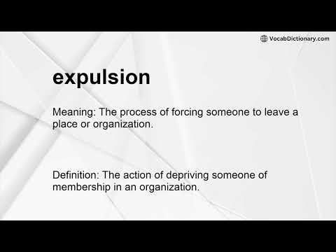 expulsion Meaning
