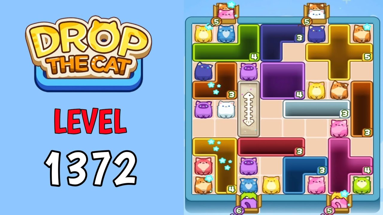 Drop the cat level 1372 walkthrough solution 