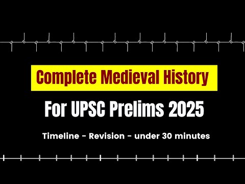 Complete Medieval History revision in 30 Minutes | Timeline Approach | UPSC Prelims 2025