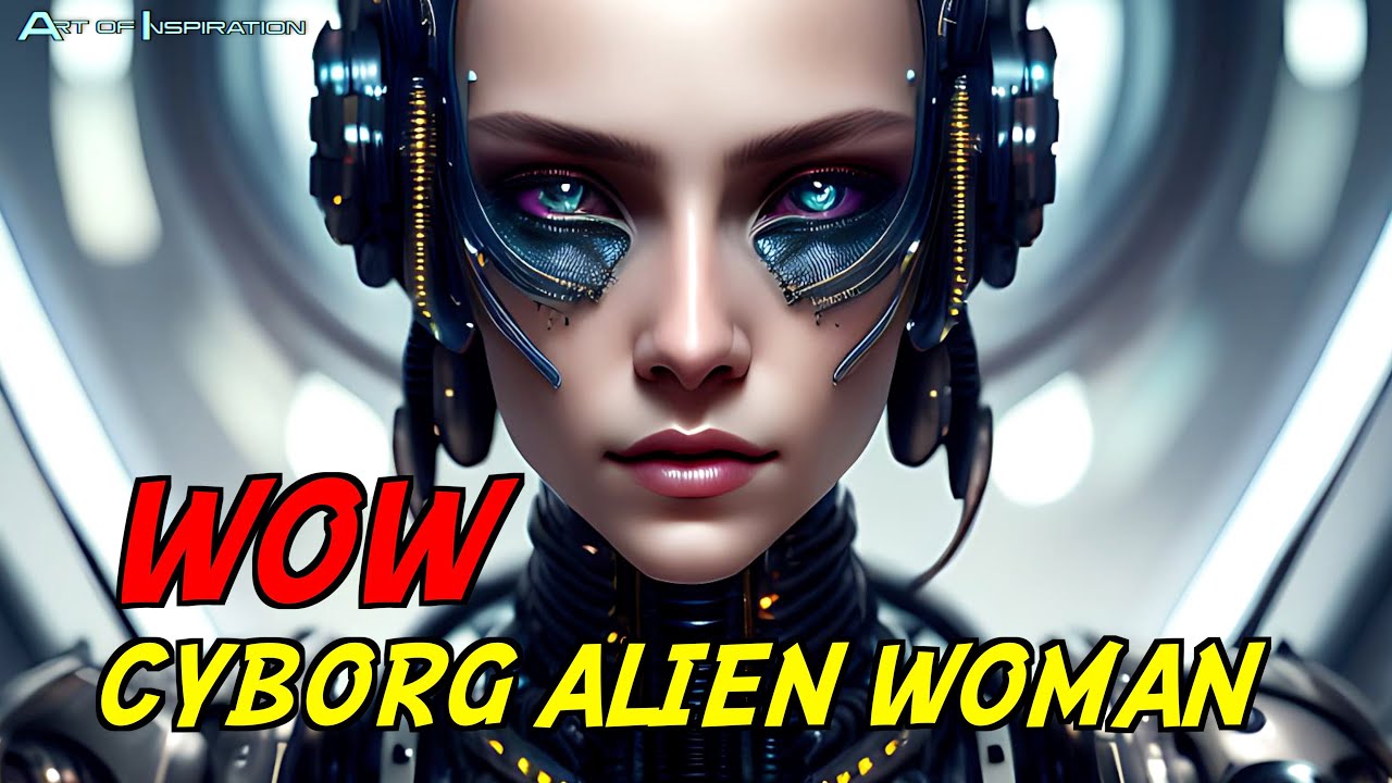 AI Generated Alien Cyborg Woman