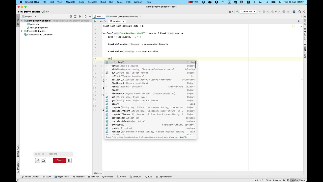 Aem Groovy Console Intellij Ides Plugin Marketplace