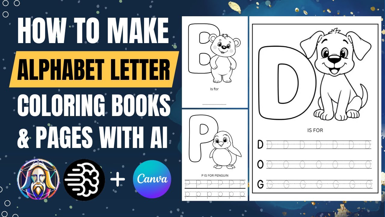 Make ABC Alphabet Letter Coloring Books & Pages with Ai | Step by Step Tutorial