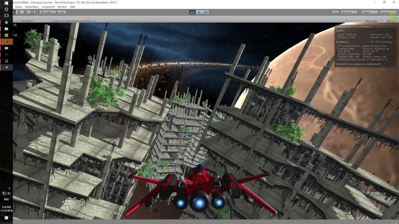 Unity Space Flight Control Test