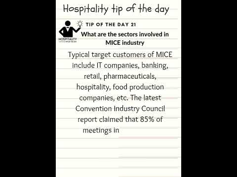 What are the sectors involved in MICE industry? | #trendingshorts #trending #hospitality #hotel
