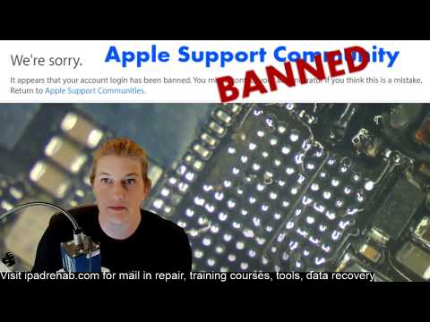 Banned from Apple Support Community--plus botched touch ic job fix