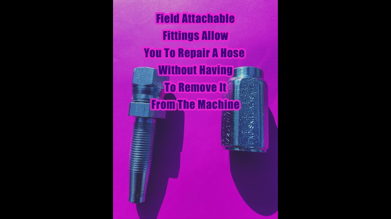 How To Repair A Hydraulic Hose ANYWHERE Using Reusable Hydraulic Fittings # hydraulic