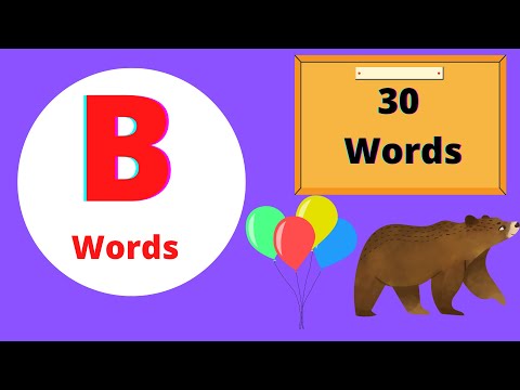 Words that start with B || B letter words|| B vocabulary||
