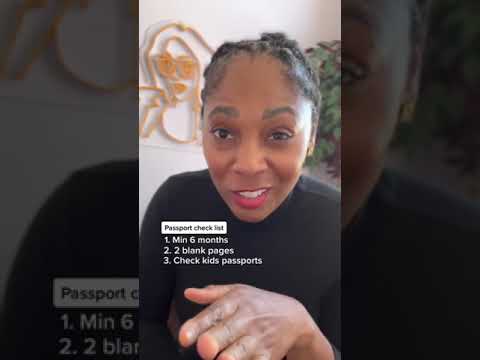 PASSPORT CHECKLIST INFO 👇🏾...