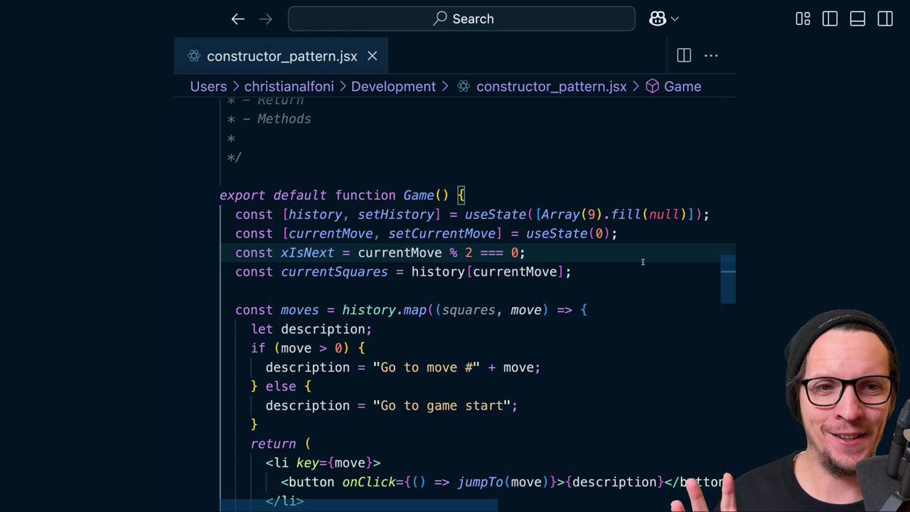 React - The constructor pattern for components