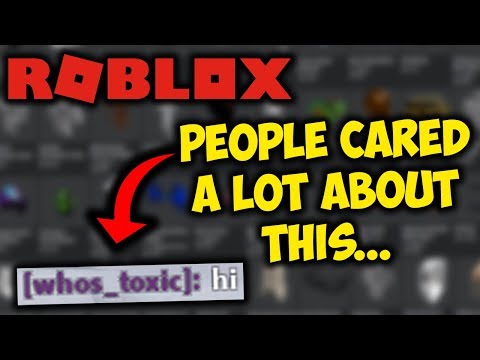 people used to REALLY CARE about this Roblox Feature...