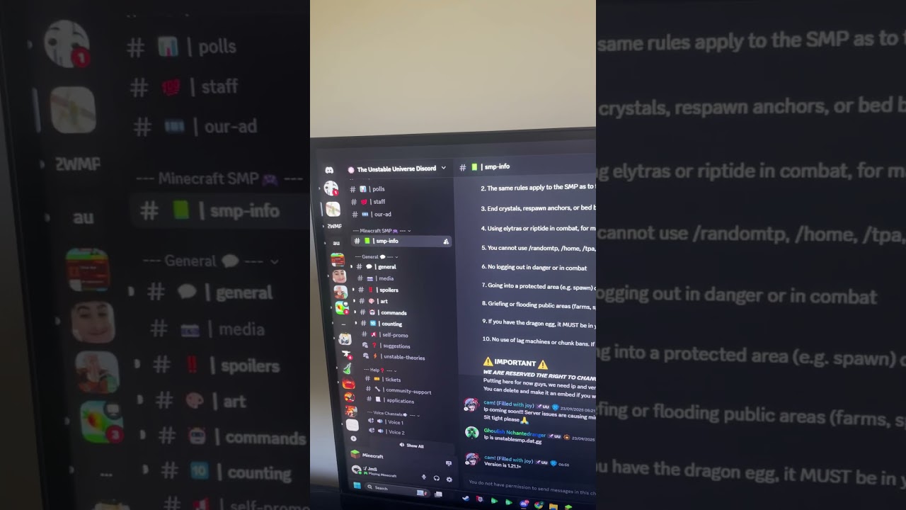 Day 1 of trying to get on the Unstable Smp