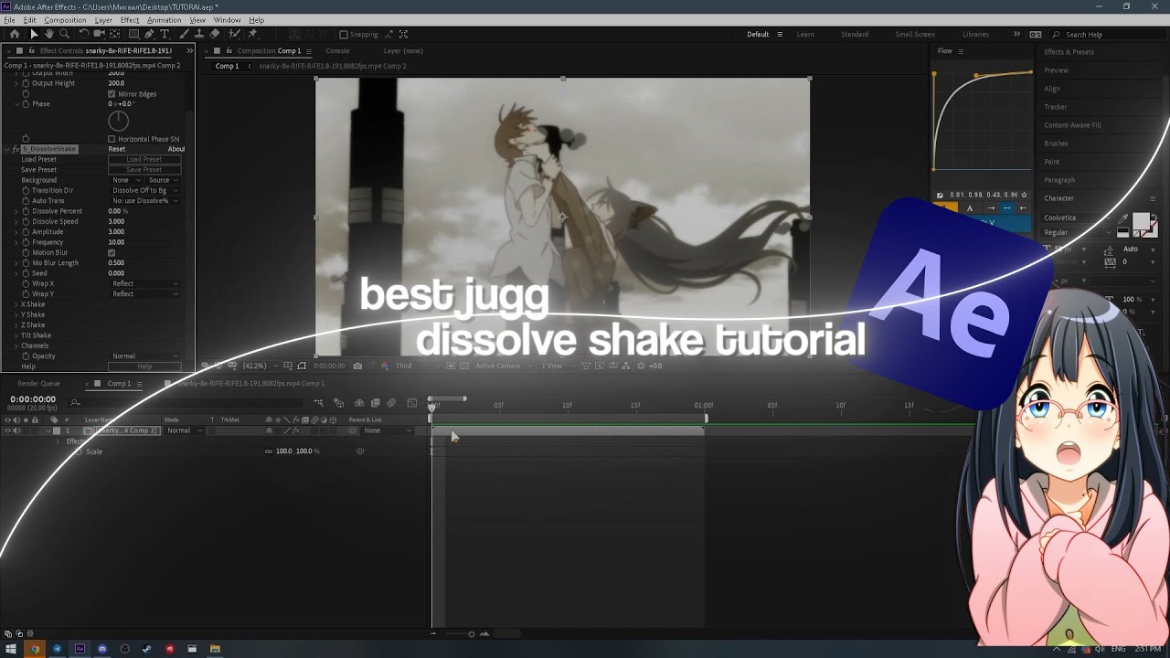 BEST JUGG DISSOLVE SHAKE TUTORIAL | AFTER EFFECTS