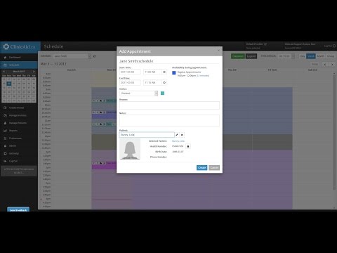 ClinicAid - Scheduling patient appointments