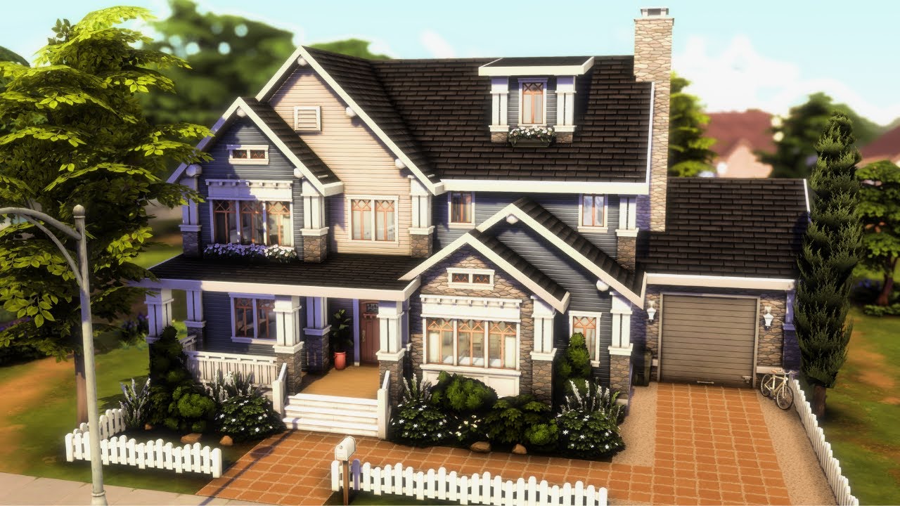 Large Suburban Family House 🏡 The Sims 4 Speed Build | No CC