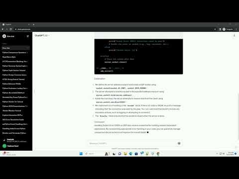 Python socket error on UDP data receive 10054