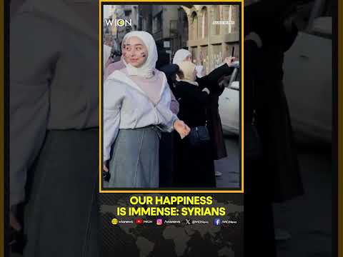 Syria Civil War: Exiled Syrian Woman Celebrates After Rebels Seize Homs | Syria News | WION Shorts