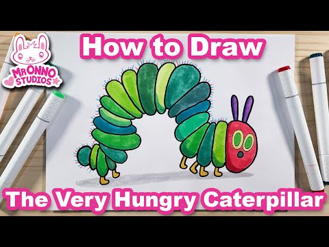 How to Draw The Very Hungry Caterpillar by Eric Carle