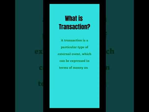 What is a Transaction? | 1-Minute Accounting | Accounts | Online Tutor