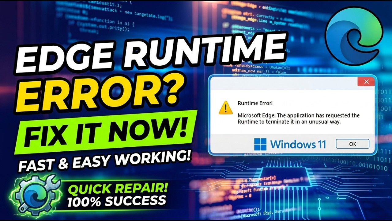 Fix Microsoft Edge Runtime Error (Step-by-Step Guide)