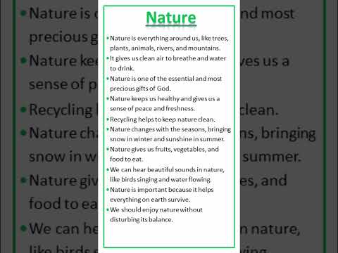 Essay on Nature #shorts #nature #youtubeshorts #environment #climate #learnenglish #english #viral