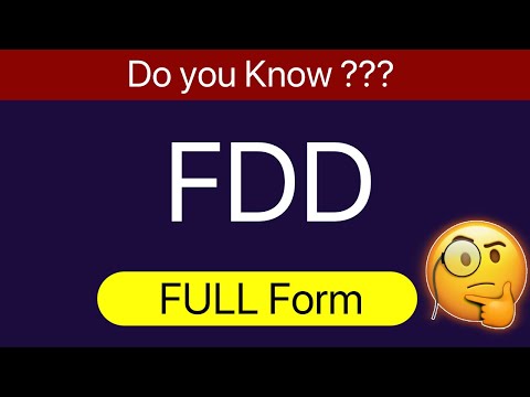 FDD Full Form | What is full form of FDD| Do you know full form of FDD