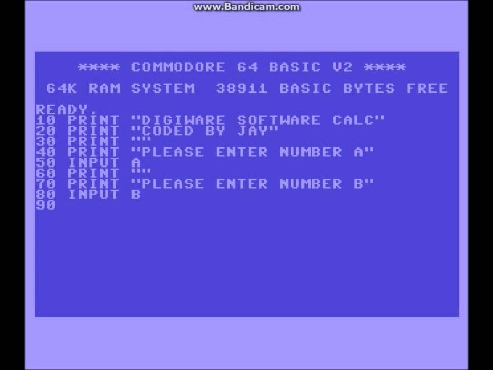C64 Coding Tutorial: BASIC Calculator