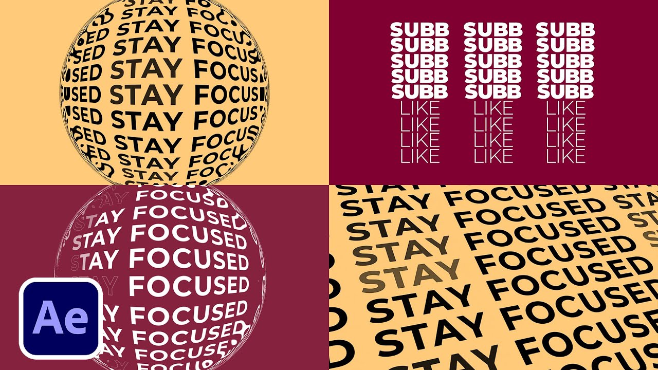 4 Kinetic Typography 2020 Techniques in After Effects | Tutorial