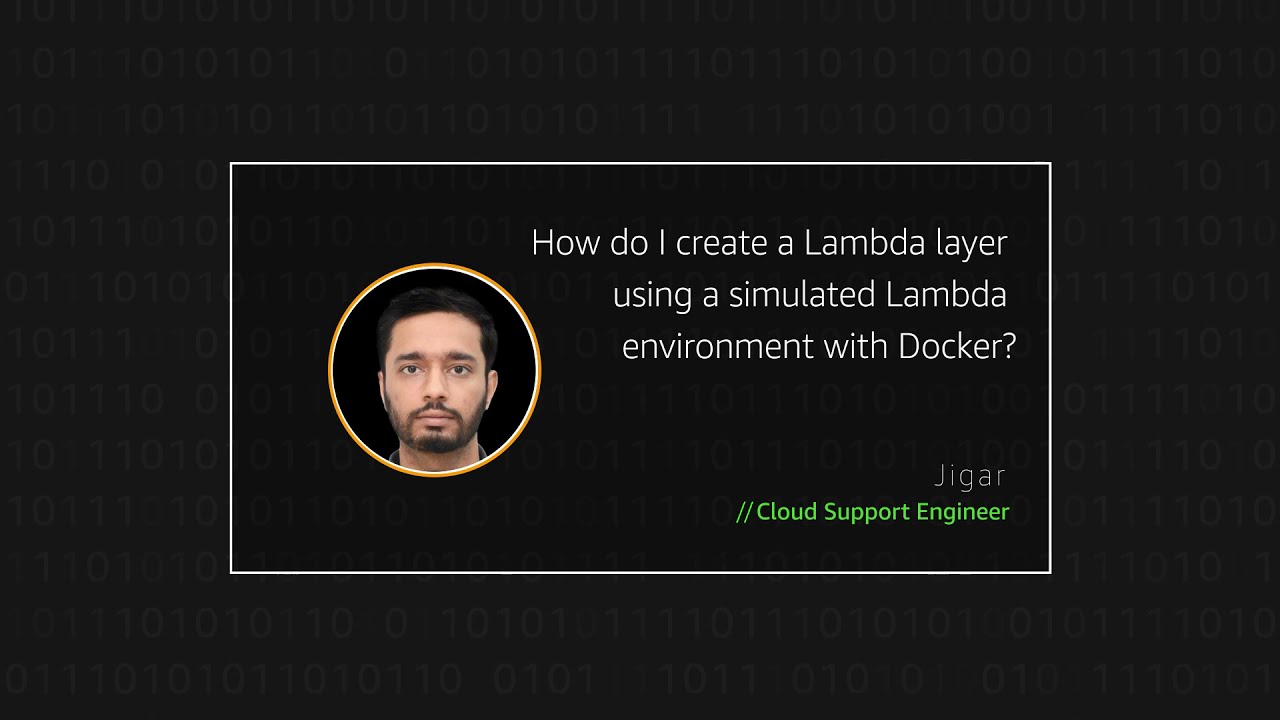 How do I create a Lambda layer using a simulated Lambda environment with Docker?